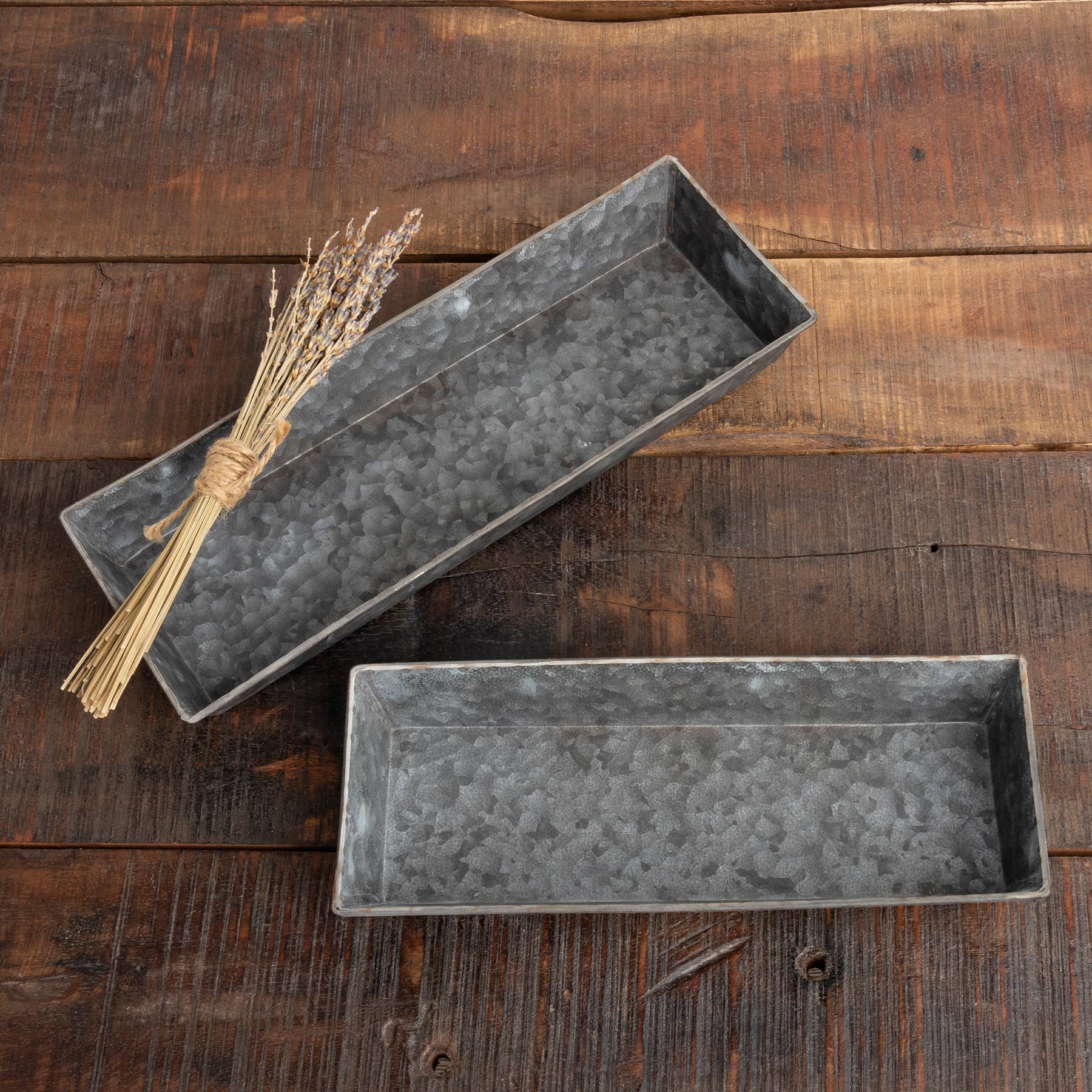 Rectangular Galvanized Trays – WR Boutique